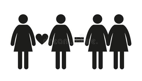 Icon Of Homosexual Relations Lesbian Love Simple Vector Illustration