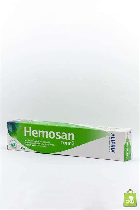 Magazin Bio Cris Hemosan Crema Pentru Hemoroizi 40g Aliphia