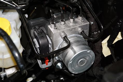 Foto Stock Control Unit And Anti Lock Brake System Module Installed In A Modern Car Adobe Stock