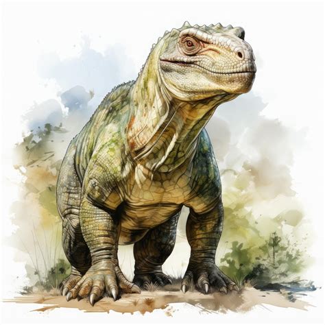 Waterco Iguanodon Clipart Illustration Generative Ai Premium Ai