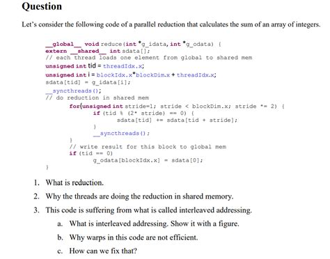 Solved Ets Consider The Following Code Of A Parallel