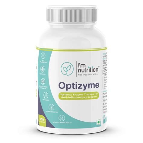 Fm Nutrition Optizyme Systemic Enzyme Therapy 60 Veg Capsules Fm