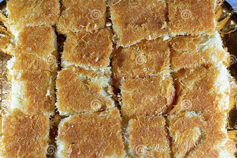 A Traditional Middle Eastern Dessert Knafeh Konafa Made With Spun