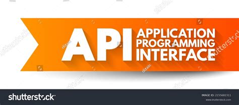 Api Application Programming Interface Connection Between Stock Vector