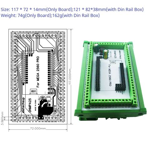 Dnmpa Din Rail Mount Screw Terminal Block Adapter Module Dc V V