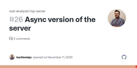 Async Version Of The Server Issue Rust Analyzer Lsp Server Github