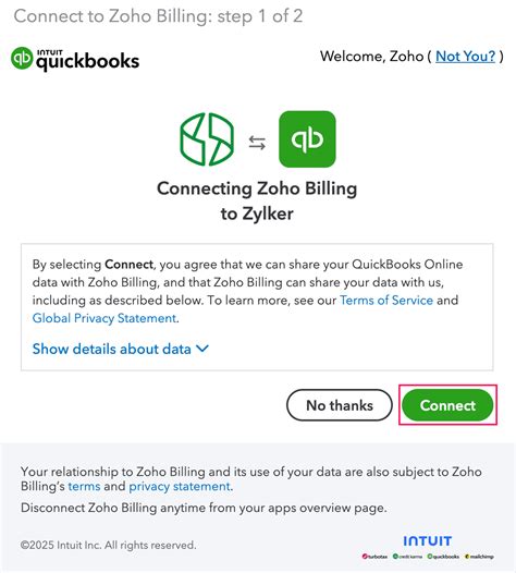 QuickBooks Online Integration Help Zoho Billing