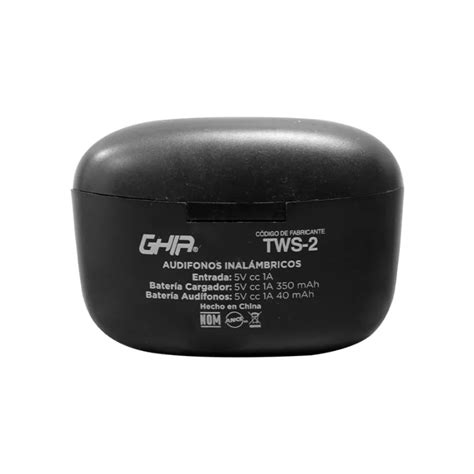 Aud Fonos Ghia Inal Mbricos Bluetooth Estuche De Carga Negro Tws N Hartunning