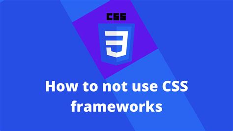 How To Not Use CSS Frameworks A Guide To Pure CSS Tronic