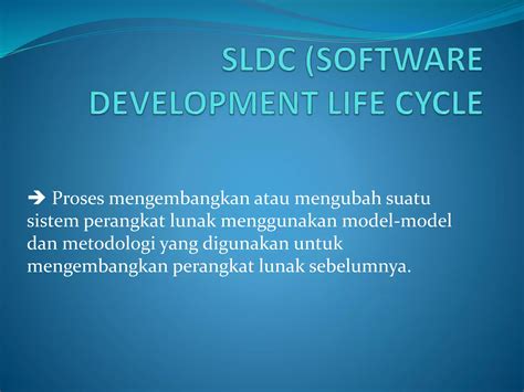 Sldc Software Development Life Cycle Pptx