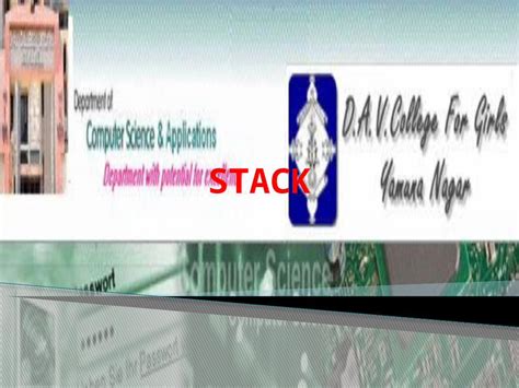 Pptx Stack Stack Stack Operations Stack Operations Push Algorithm