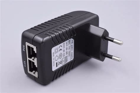 48 в 0,5 А 24 Вт POE настенная розетка Poe инжектор Ethernet адаптер ...