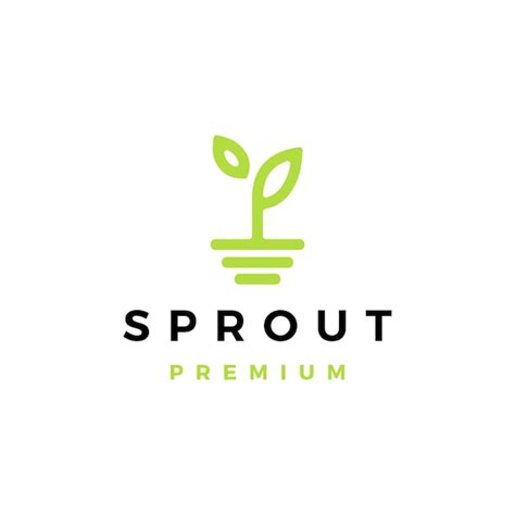 Premium Vector Leaf Tree Shoots Sprout On The Ground Logo Vector Icon