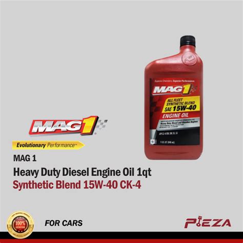 Mag 1 Synthetic Blend 15w 40 Ck 4 Heavy Duty Diesel Engine Oil 1 Quart