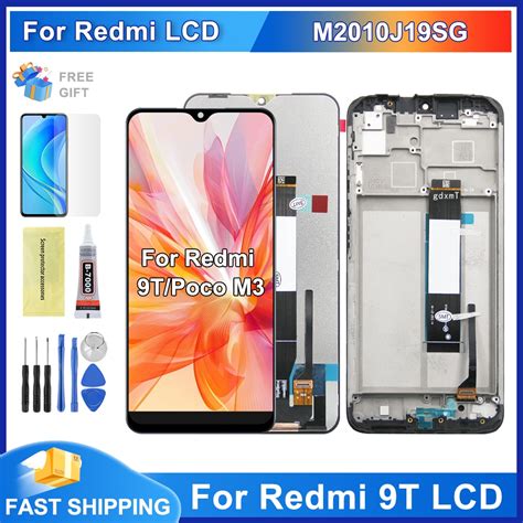 IPS LCD For Xiaomi Redmi T Poco M LCD Display Touch Screen With Frame Digitizer Assembly