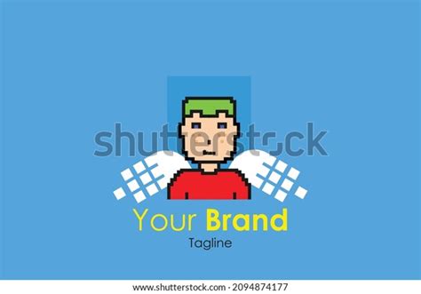 Nerd Angle Created Combination Nerd Angel Stock Vector Royalty Free