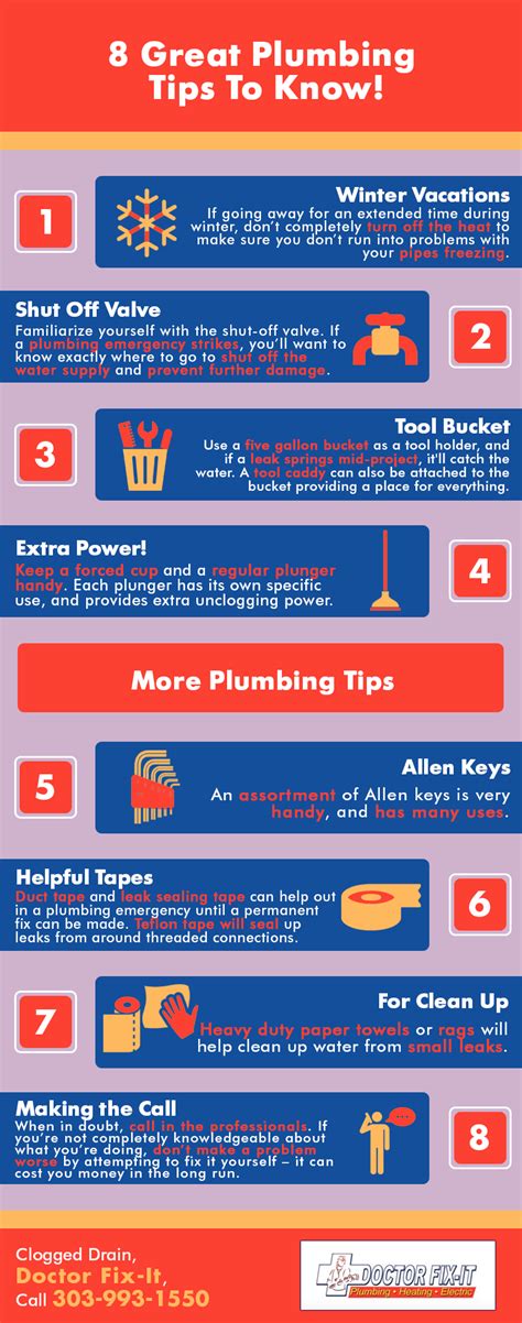 8 Great Plumbing Tips To Know Shared Info Graphics