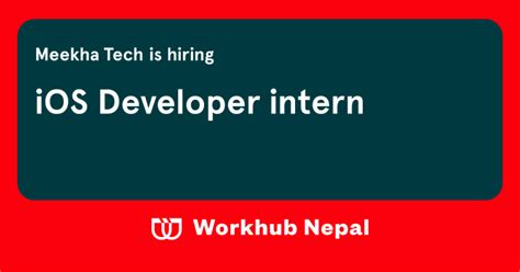 Workhub Nepal On Linkedin Ios Developer Intern