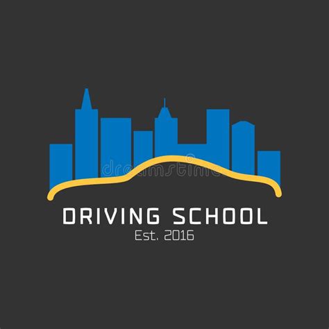 La Escuela De Conducción Vector El Logotipo Muestra Símbolo Emblema
