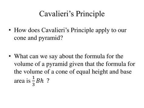 Ppt Having Fun With Geometry Cavalieris Principle Powerpoint