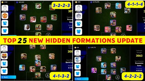 Top 25 Hidden Formations Update In Efootball 2024 Mobile 4 2 4