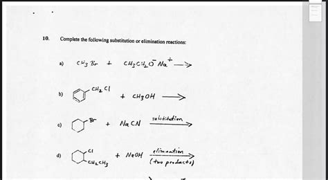 Solved Complete the following reactions CH а нс Na Chegg com