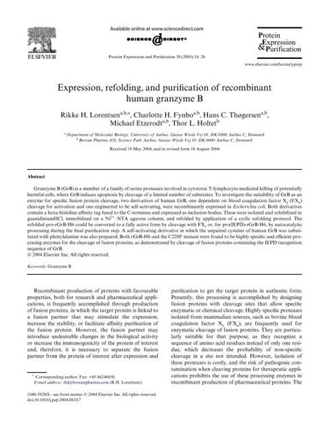 Expression Refolding And Purification Of Recombinant Human