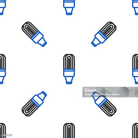 라인 Led 전구 아이콘 흰색 배경에 원활한 패턴을 격리 경제적인 Led 조명 전구 에너지 램프를 절약합니다 다채로운 개요 개념