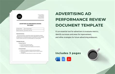 Advertising Ad Performance Review Document Template In Word Pdf