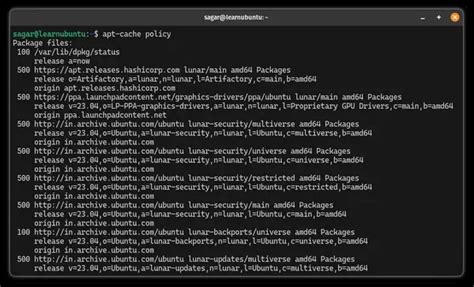 Getting Repository List In Ubuntu