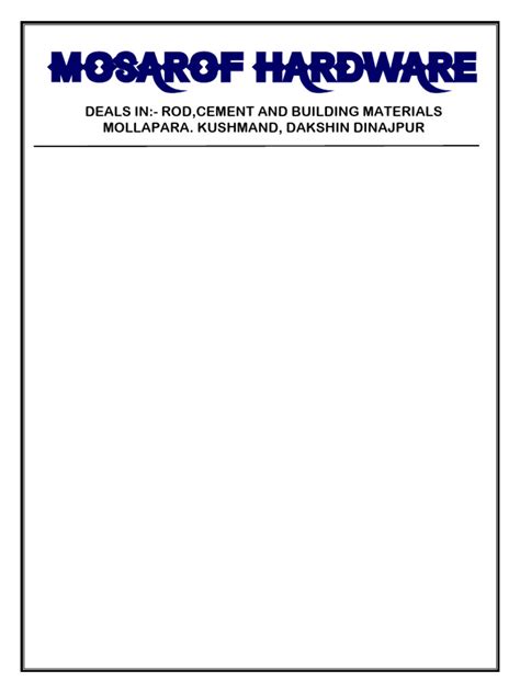 Mosarof Hardware Pdf