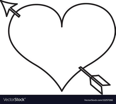 How To Draw A Love Heart With An Arrow Through It