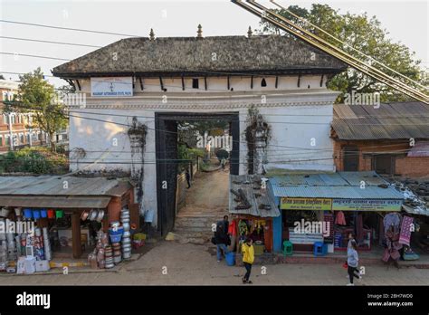 Tansen Nepal 14 January 2020 People Walking On The Old Center Of