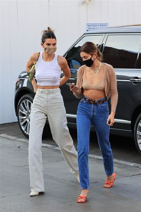 Kendall Jenner And Hailey Baldwin In See Through Tops 21 Photos