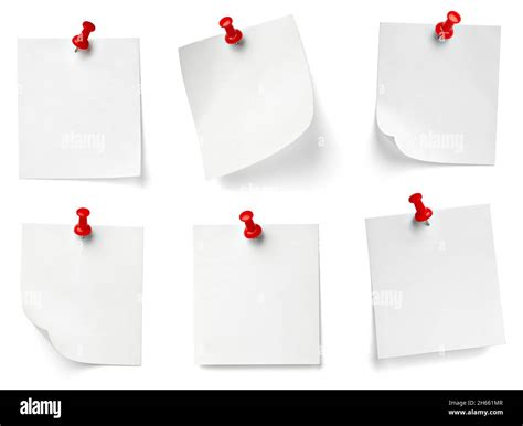 Note Paper Push Pin Message Red White Black Stock Photo Alamy