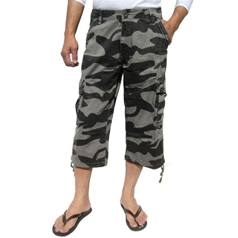 Stone Touch Jeans Stonetouch Mens Camo Cargo 19 Inseam Capri Shorts