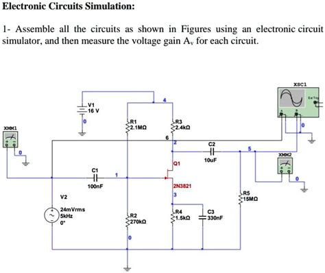 Using Multisim Electronic Circuits Simulation 1 Assemble All The