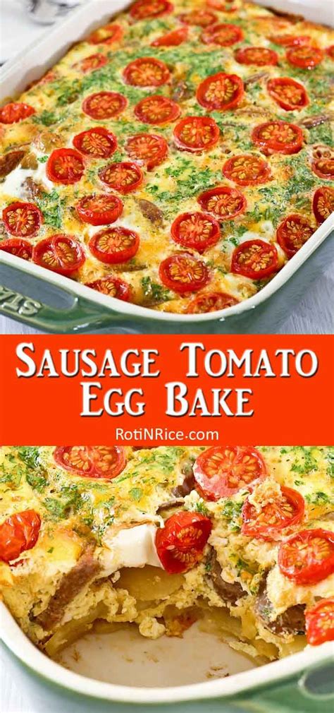 This Easy Sausage Tomato Egg Bake Is Perfect For A Weekend Breakfast Or