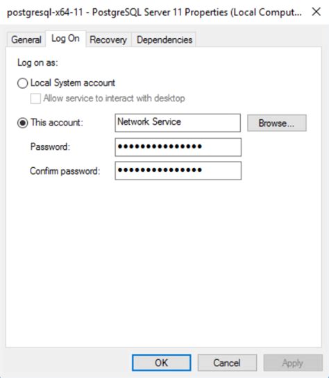moving the postgresql database on the same computer