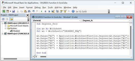 Degrees Function In Excel Formula Examples How To Use