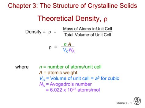 Crystalline Solids Structure And Density