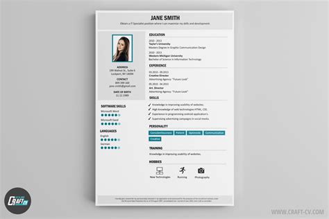 Конструктор Резюме Шаблоны Резюме Craftcv