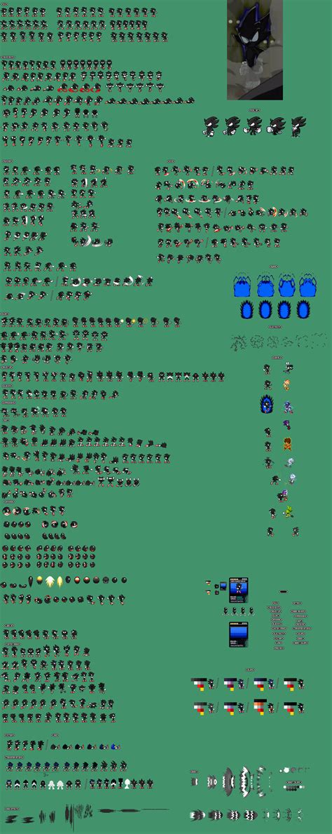 Dark Sonic Sprite Sheet My Version By Justinpritt16 On Deviantart