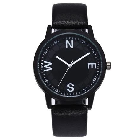 Waristwatches Women Casual Compass Watch For Women Pu Leather Quartz