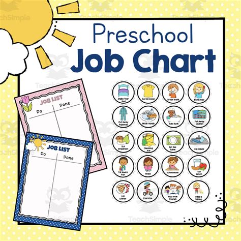 Printable Preschool Job Chart Br