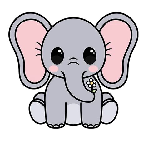 How To Draw A Cute Elephant