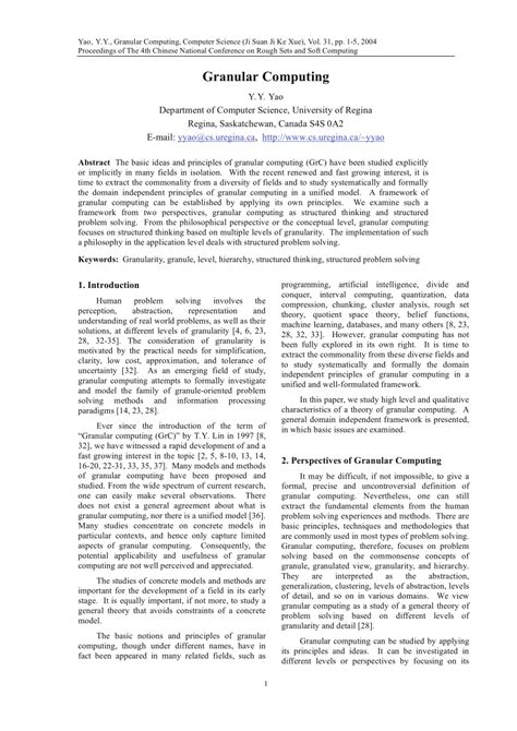 pdf granular computing for the design of information retrieval
