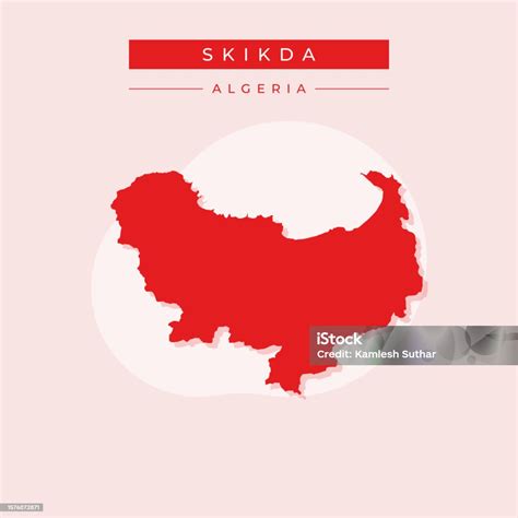 Vector Illustration Vector Of Skikda Map Africa向量圖形及更多skikda圖片 Skikda