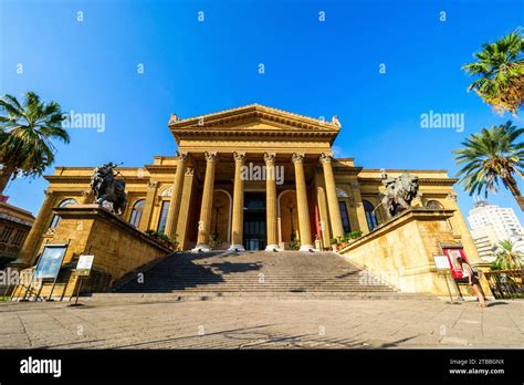 Teatro Massimo Vittorio Emanuele Opera House Palermo Italy Stock