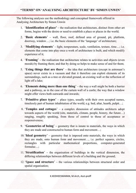 Analysing Arch Glossary Pdf Analysing Arch Glossary Pdf